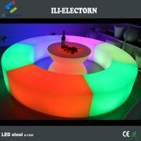 China Color changing rechargeable led furniture led curved bench seating for sale