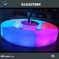 China Color changing rechargeable led furniture led curved bench seating for sale