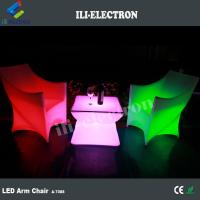China PE Plastic LED Illuminated Furniture Chair RGB With Rechargeable Lithium Battery for sale