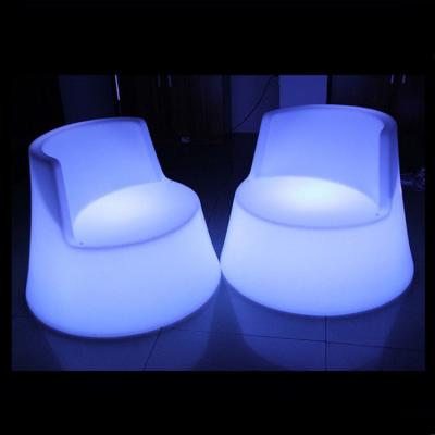 China 100%PE Plastic rechargeable RGB illuminated led sea horse glowing deck chair for sale
