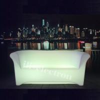 China plastic color changing led furniture glowing long couch for sale