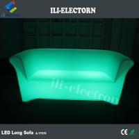 China plastic color changing led furniture glowing long couch for sale