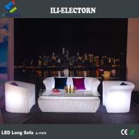 China plastic color changing led furniture glowing long couch for sale