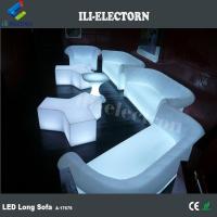 China plastic color changing led furniture glowing long couch for sale