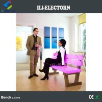 China 16 colors plastic illuminated led furniture outdoor garden bench for sale