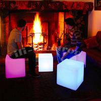 China Outdoor LED Light Cube Stool Colorful Waterproof For Foyer And Patio Decor for sale