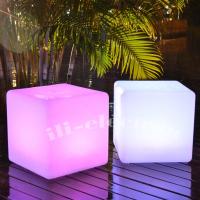 China Outdoor LED Light Cube Stool Colorful Waterproof For Foyer And Patio Decor for sale