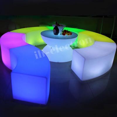 China Illuminated outdoor furniture glowing snake curved chair for sale