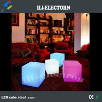 China LED rechargeable Plastic furniture outdoor furniture LED cube lighting for sale