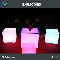 China LED rechargeable Plastic furniture outdoor furniture LED cube lighting for sale
