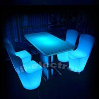 China LED furniture Multi-color changing led dinner chair for sale