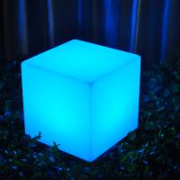 China plastic glowing cube stool led cube chair for event rental for sale