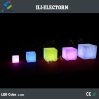 China plastic glowing cube stool led cube chair for event rental for sale