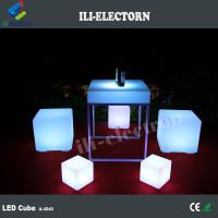 China plastic glowing cube stool led cube chair for event rental for sale