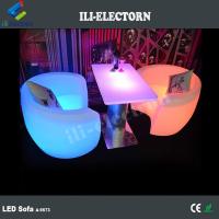 China Commercial PE Plastic LED Glow Furniture , Illuminated LED Lounge Sofa for sale