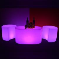 China Commercial LED Glow Furniture Stool PE Plastic Material for Bar for sale