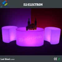 China Commercial LED Glow Furniture Stool PE Plastic Material for Bar for sale