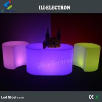 China Commercial LED Glow Furniture Stool PE Plastic Material for Bar for sale
