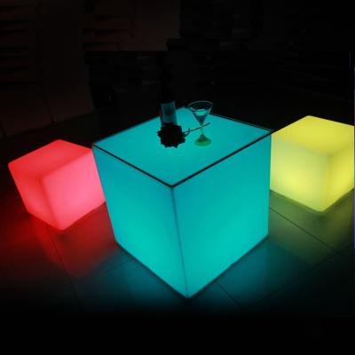 China waterproof colorful light up cube chair for sale