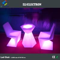 China Color customized plastic led lighting chairs for sale