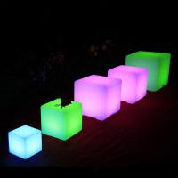 China Commercial Outdoor LED Cube Light , Illuminated Bar Stools With CE ROHS Certified for sale