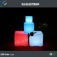China Commercial Outdoor LED Cube Light , Illuminated Bar Stools With CE ROHS Certified for sale