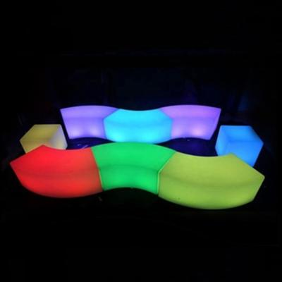China Intelligent outdoor LED furniture led curved stool for sale