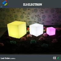 China Remote Control LED Cube Night Light Illuminated Rgb Color Changing Battery Rechargeable for sale