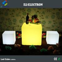 China Remote Control LED Cube Night Light Illuminated Rgb Color Changing Battery Rechargeable for sale