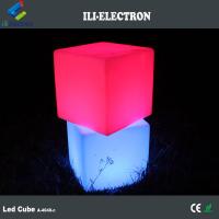 China Remote Control LED Cube Night Light Illuminated Rgb Color Changing Battery Rechargeable for sale
