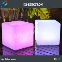 China Remote Control Rgb Color Changing Battery Rechargeable Plastic Illuminated Cube Light for sale