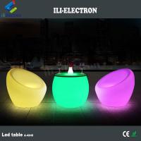 China Illuminated Light Up Bar Stools Creative Plastic Material 16 Colors Changing for sale