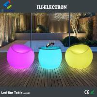 China Illuminated Light Up Bar Stools Creative Plastic Material 16 Colors Changing for sale