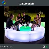 China Commercial Curved LED Bar Furniture Stool For Outdoor Garden for sale