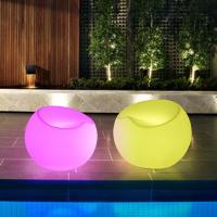 China Modular Color Changing Puff Chair Plastic Lounge Furniture Led Light Up Sofa for sale