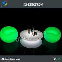 China Modular Color Changing Puff Chair Plastic Lounge Furniture Led Light Up Sofa for sale