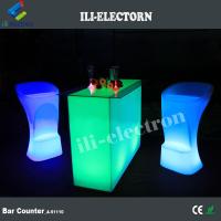 China Rectangle Illuminated Bar Table Waterproof For Outdoor Garden for sale
