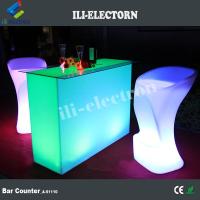 China Rectangle Illuminated Bar Table Waterproof For Outdoor Garden for sale