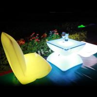 China PE Plastic LED Glow Furniture , Glow Cocktail Tables 16 Color Changeable for sale