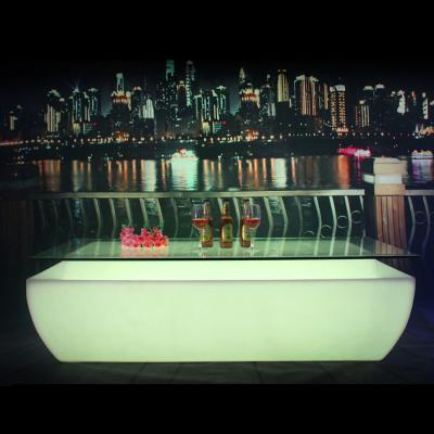 China Color Changing Rechargeable plastic LED light up bar table for sale