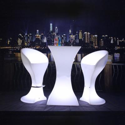 China orange color plastic rotational event furniture cocktail table for event for sale