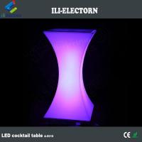 China Modern design Square Set high bar cocktail white PE plastic led light bar table for sale