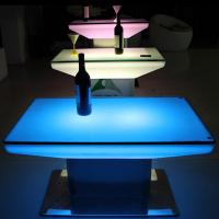 China Stainless steel base outdoor high top led bar tables for sale