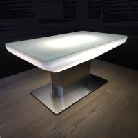 China Stainless steel base outdoor high top led bar tables for sale