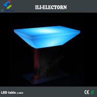 China High top stainless steel base plastic led lighting table for sale