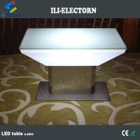 China High top stainless steel base plastic led lighting table for sale