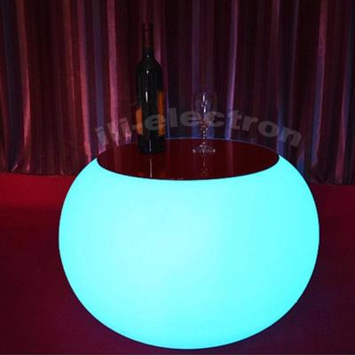 China rechargeable LED Furniture round Coffee Table for Garden for sale