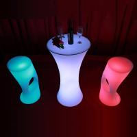 China IP 65 PE plastic Garden RGB led illuminated cocktail bar table for Party and event for sale