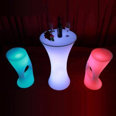 China IP 65 PE plastic Garden RGB led illuminated cocktail bar table for Party and event for sale