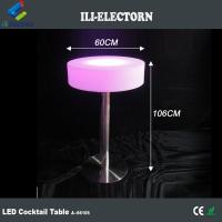 China Plastic LED Light Cocktail Table , Light Up Bar Table 16 Colors Changing OEM for sale